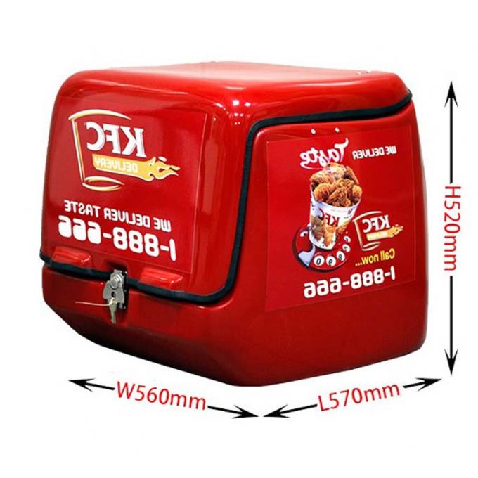 Waterproof Motorbike Food Delivery Box 139L Volume Shock Resistance ...